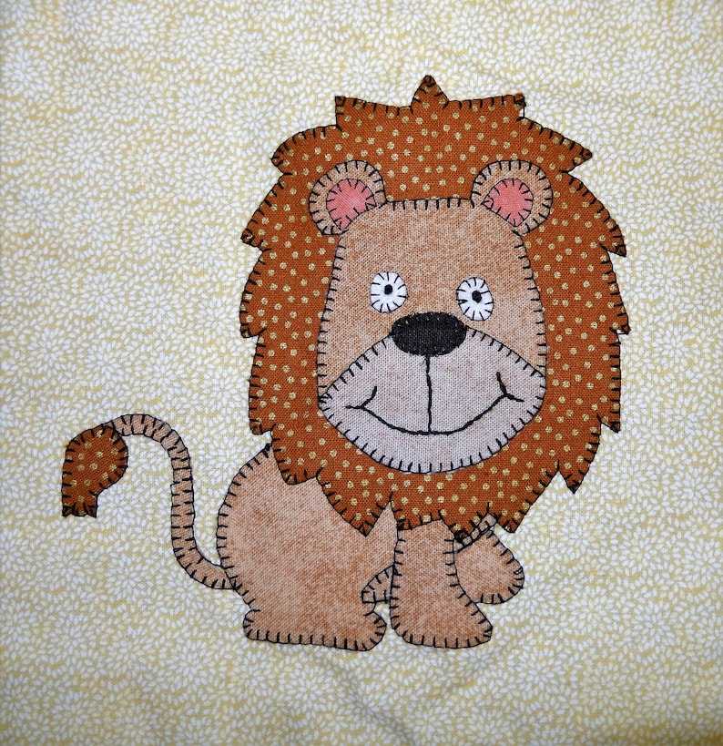 Lion PDF Applique Quilt Block Pattern - Etsy