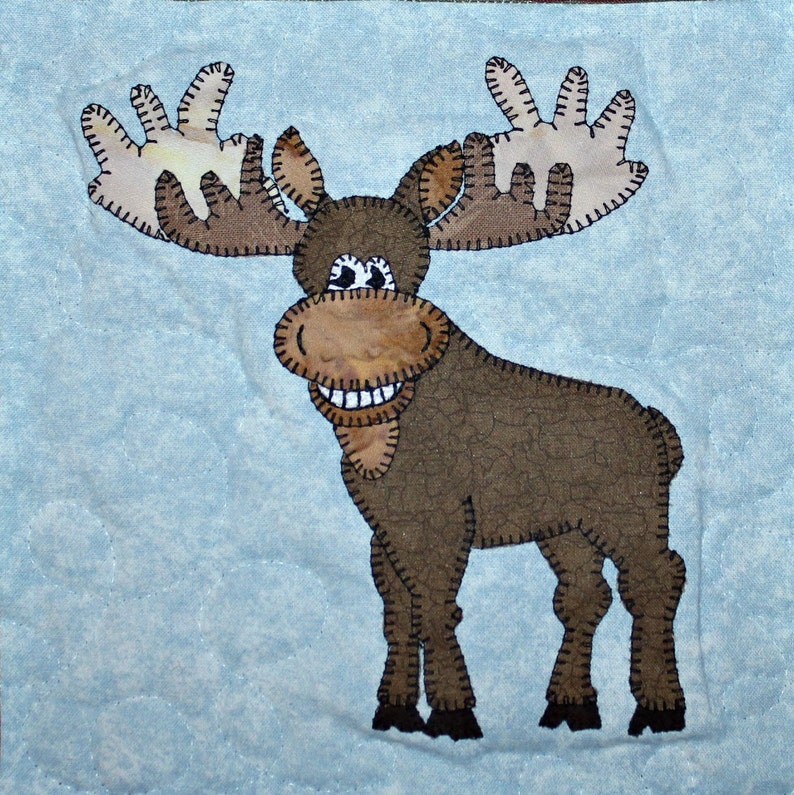Moose PDF Applique Quilt Block Pattern - Etsy