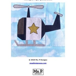 Helicopter PDF Quilt Block Pattern - Etsy