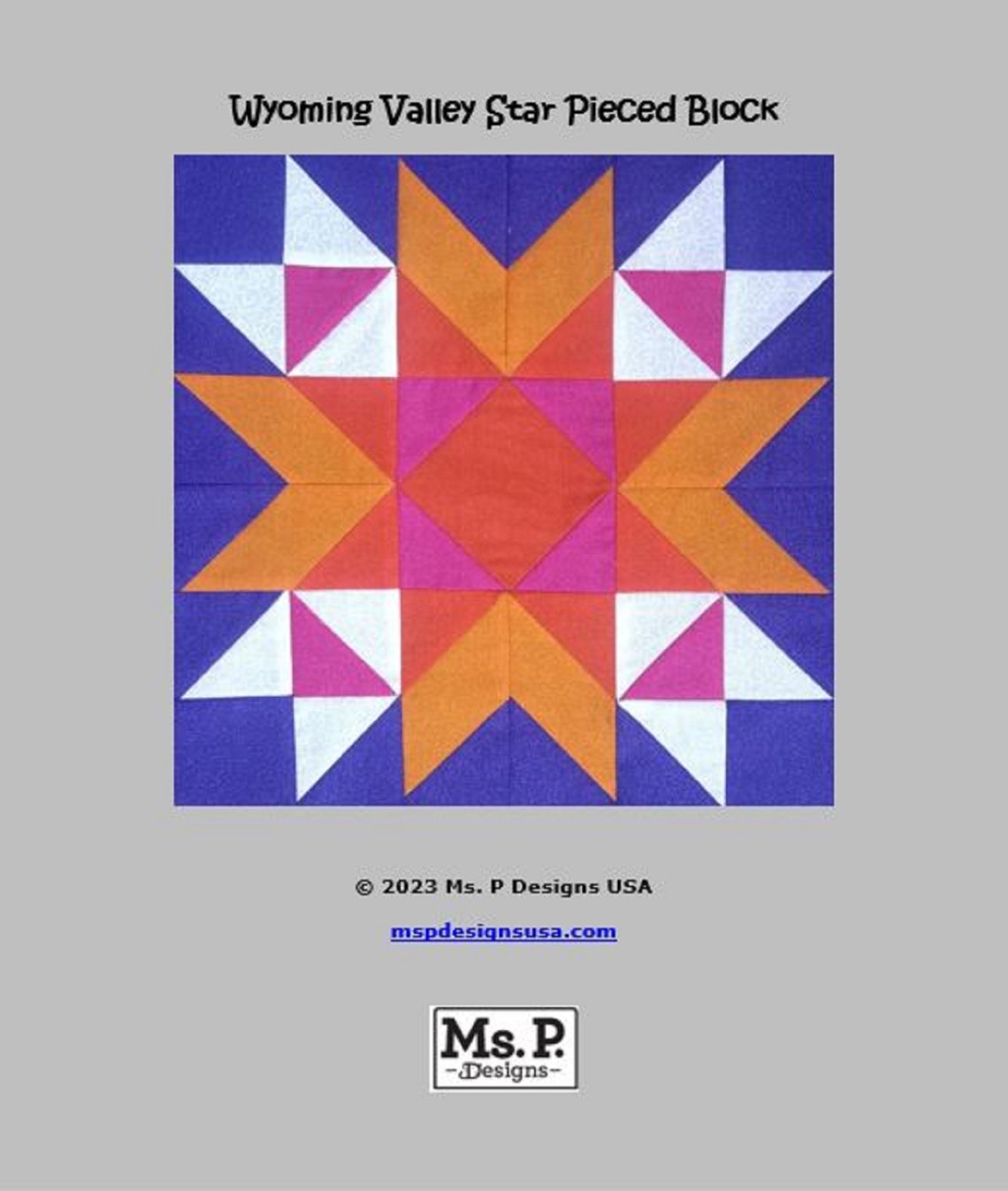 Wyoming Valley Star PDF Pieced Quilt Block Pattern - Etsy