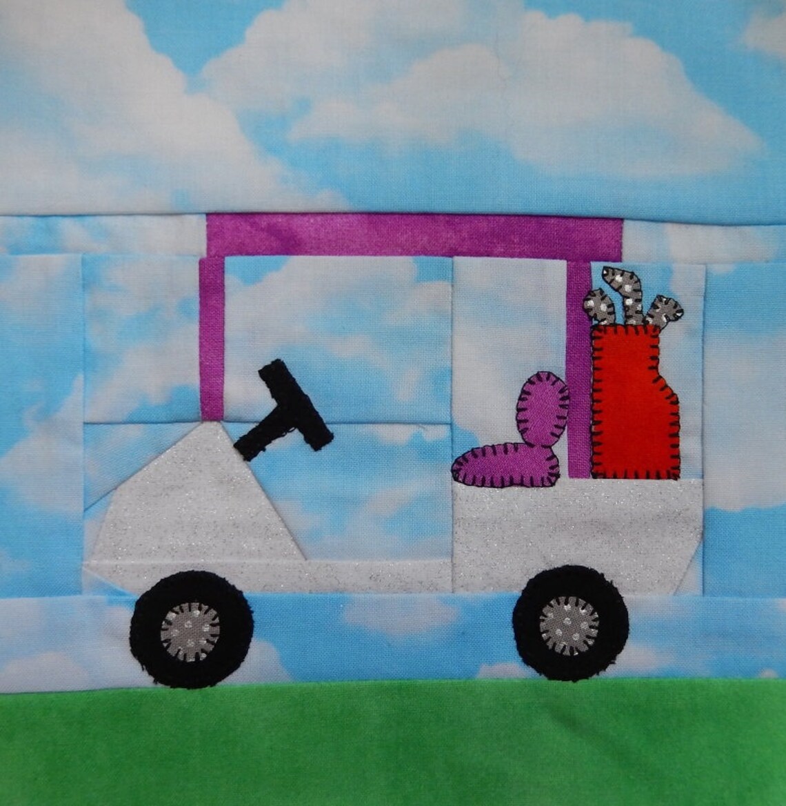 Golf Cart PDF Quilt Block Pattern - Etsy