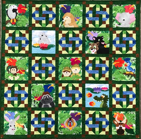 Blake's Jungle Quilt Pattern PDF Baby Quilt PDF Child Quilt PDF Quilt ...
