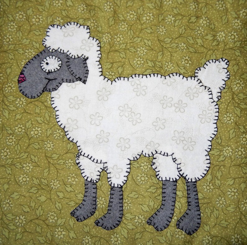 Sheep or Ewe PDF Applique Quilt Block Pattern | Etsy