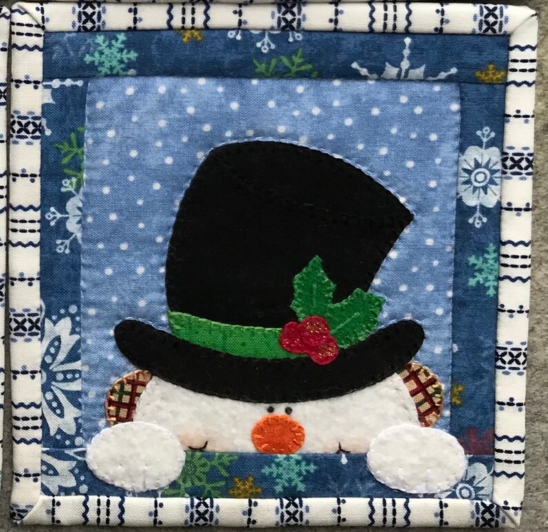 Winter Snowflakes and Snowmen PDF Applique Pattern - Etsy