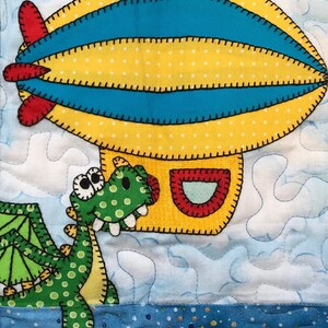 Blimp Airship Dragon PDF Applique Quilt Block Pattern | Etsy