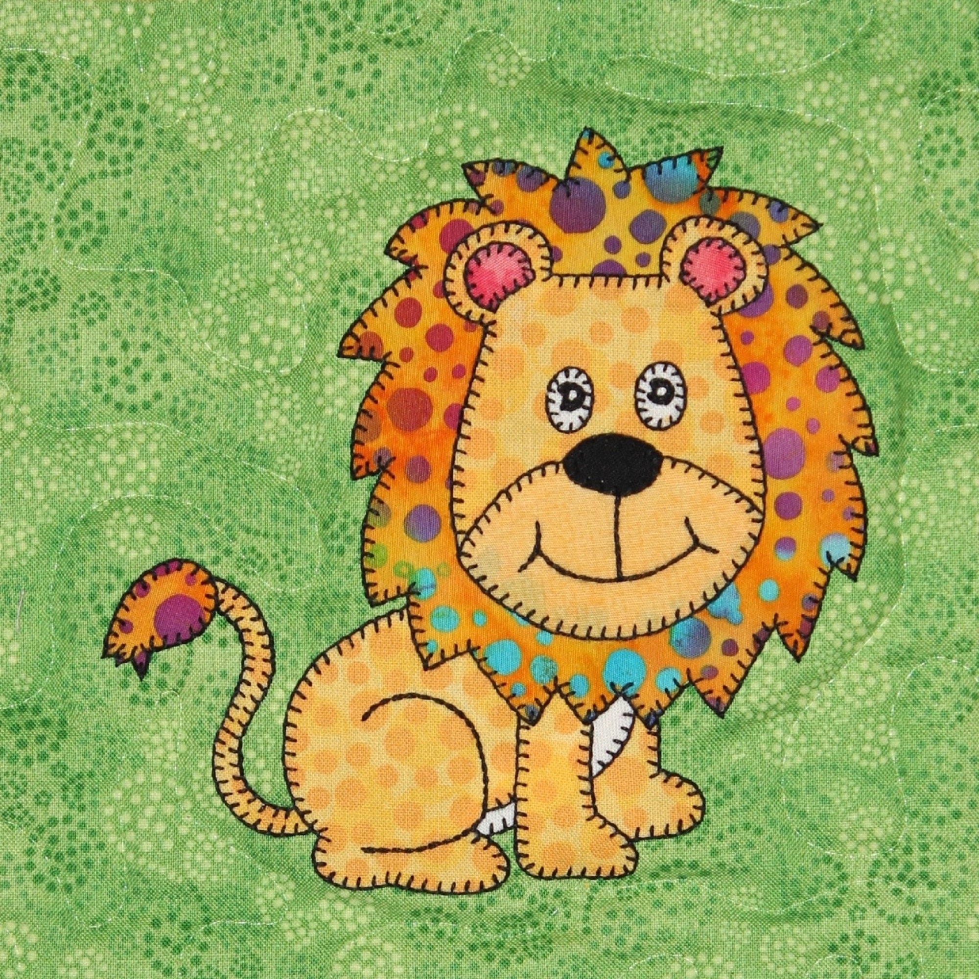 Lion PDF Applique Quilt Block Pattern | Etsy