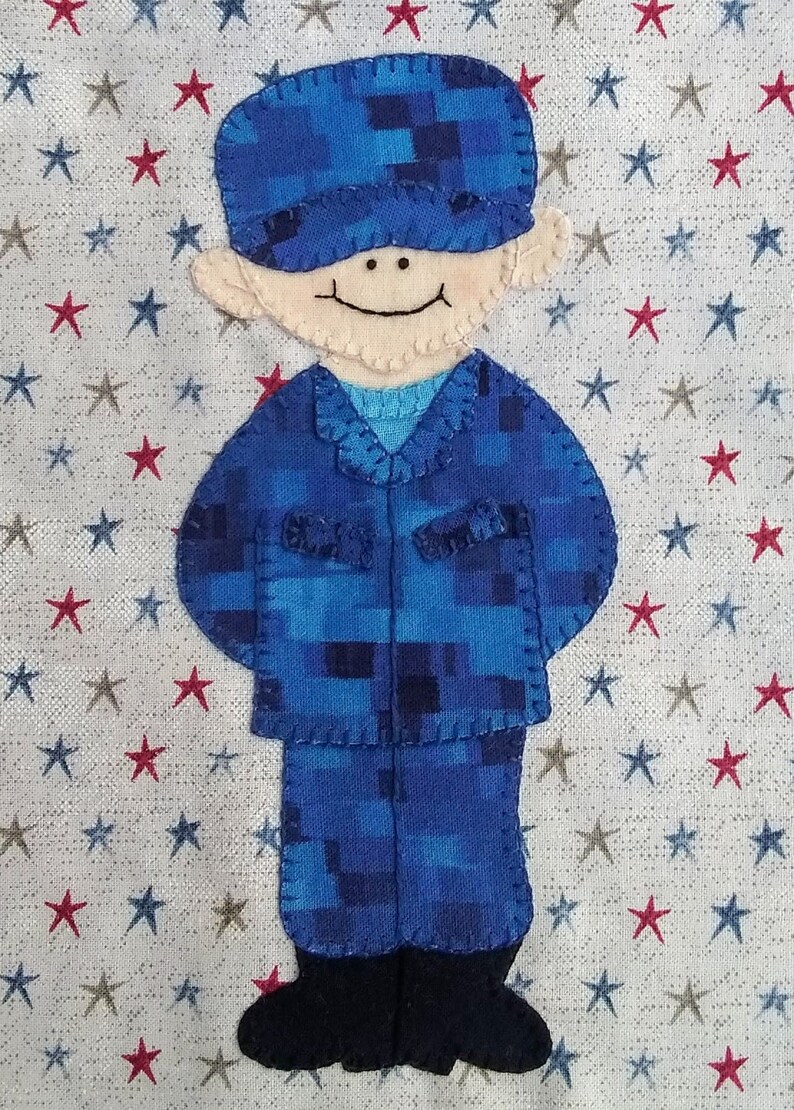 Army soldier PDF quilt block pattern | Etsy