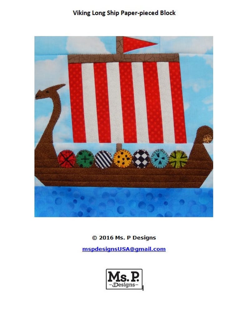 Viking Ship PDF Quilt Block Pattern - Etsy