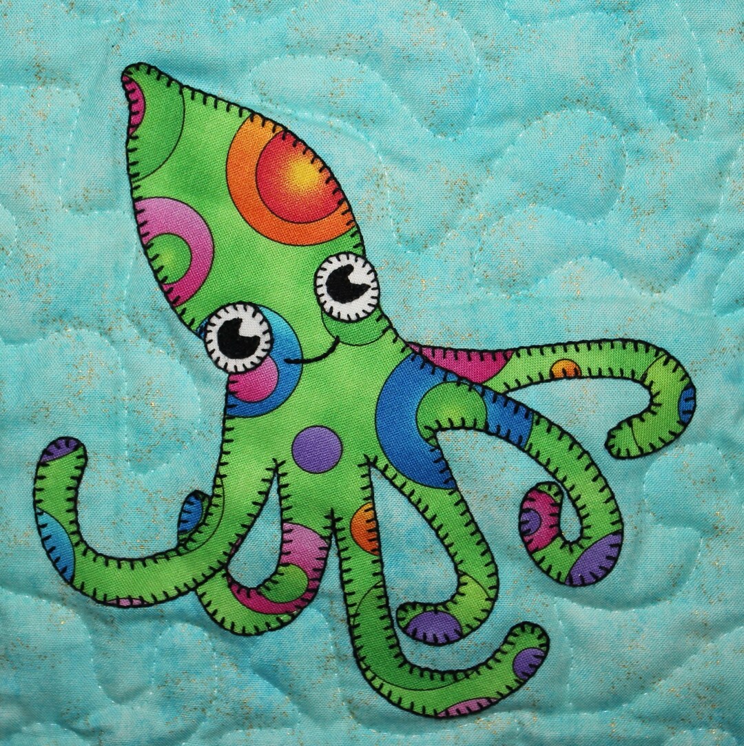 Octopus PDF Applique Quilt Block Pattern - Etsy