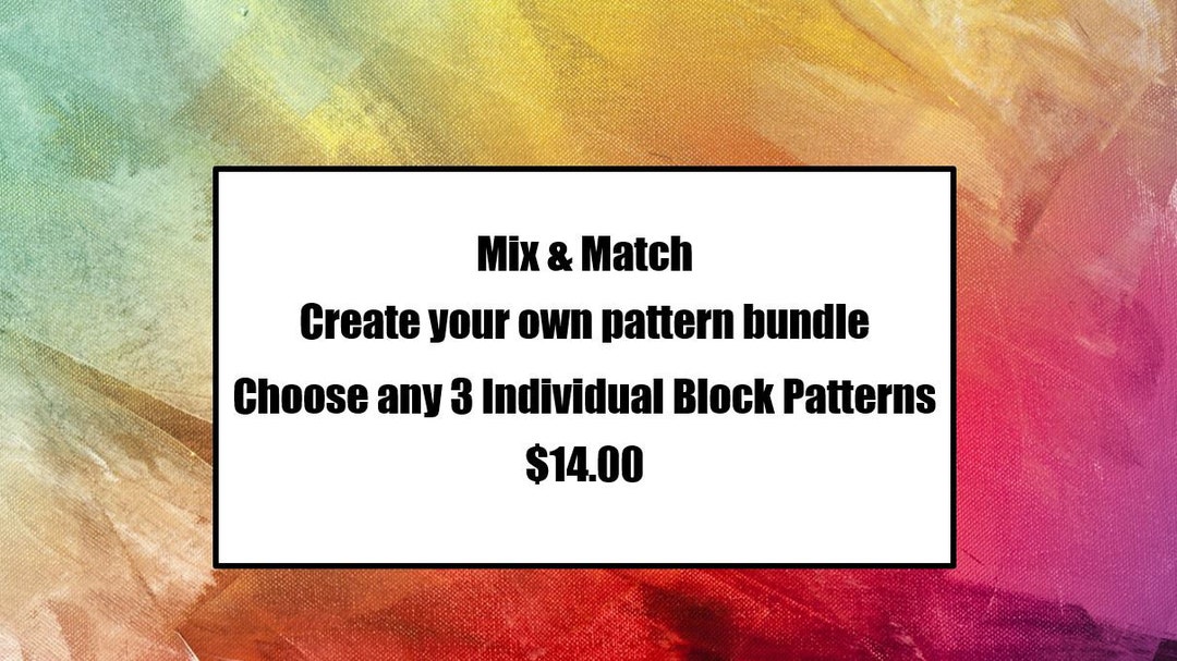 Mix and Match PDF 3 Quilt Block Pattern Bundle - Etsy