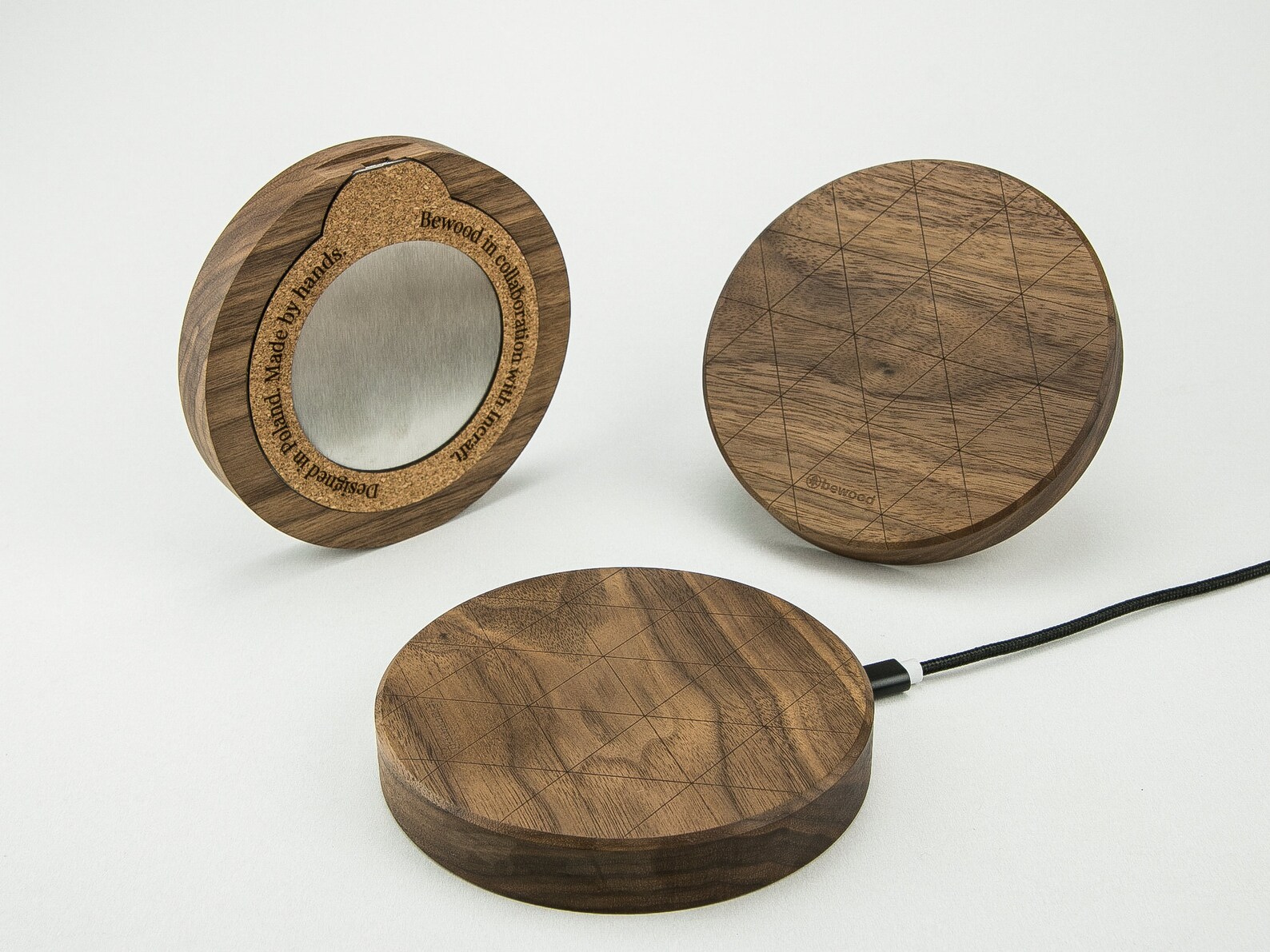 Wireless 15W Charger QI Circle Walnut for Iphone Samsung - Etsy