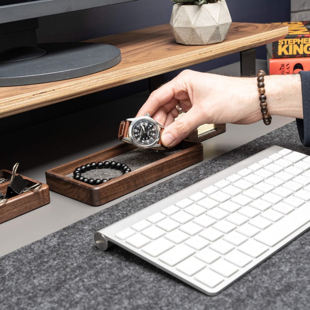 Catch All Tray Wooden Jewelry Tray Organizer, Keys, Watch, Pens ...
