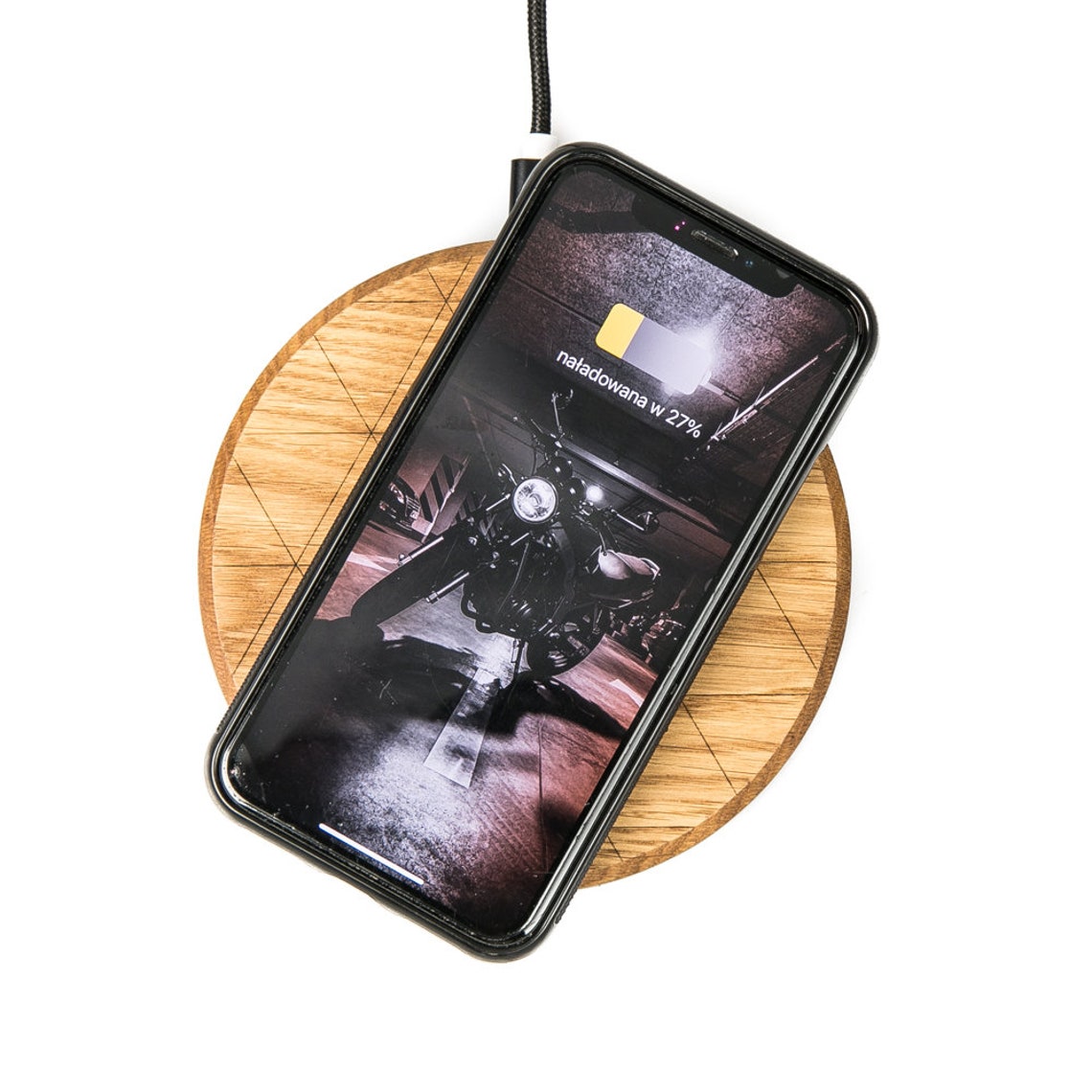 Wireless 15W Charger QI Circle Oak for iPhone Samsung Galaxy | Etsy