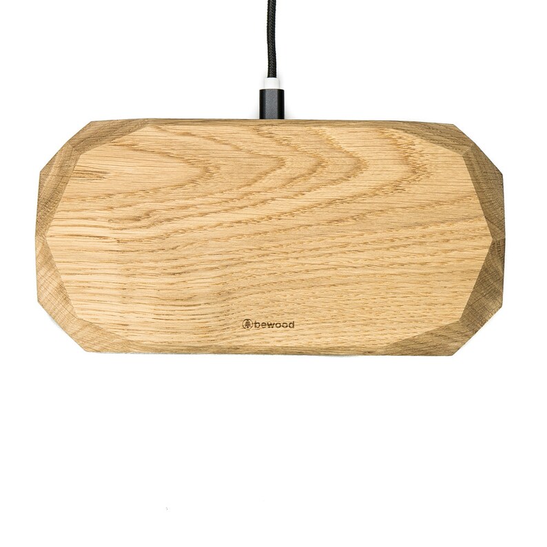 Wireless 10w Charger Double Qi Oak For Iphone Samsung Galaxy Etsy