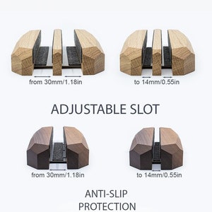 Vertical Laptop and Tablet Walnut Stand, Adjustable Premium Holder ...