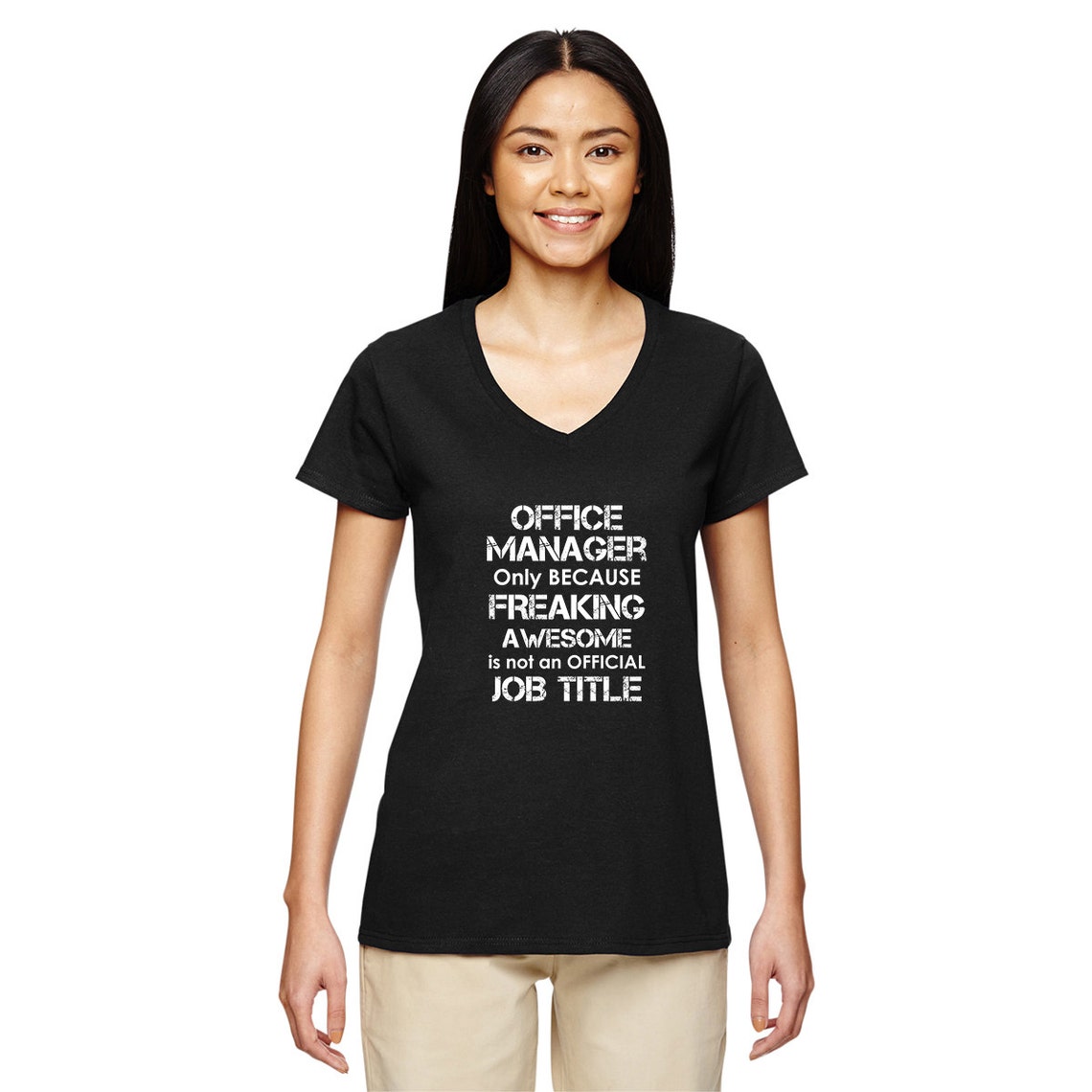 Office Manager Womens V-neck T-shirt. Office Manager Gift - Etsy