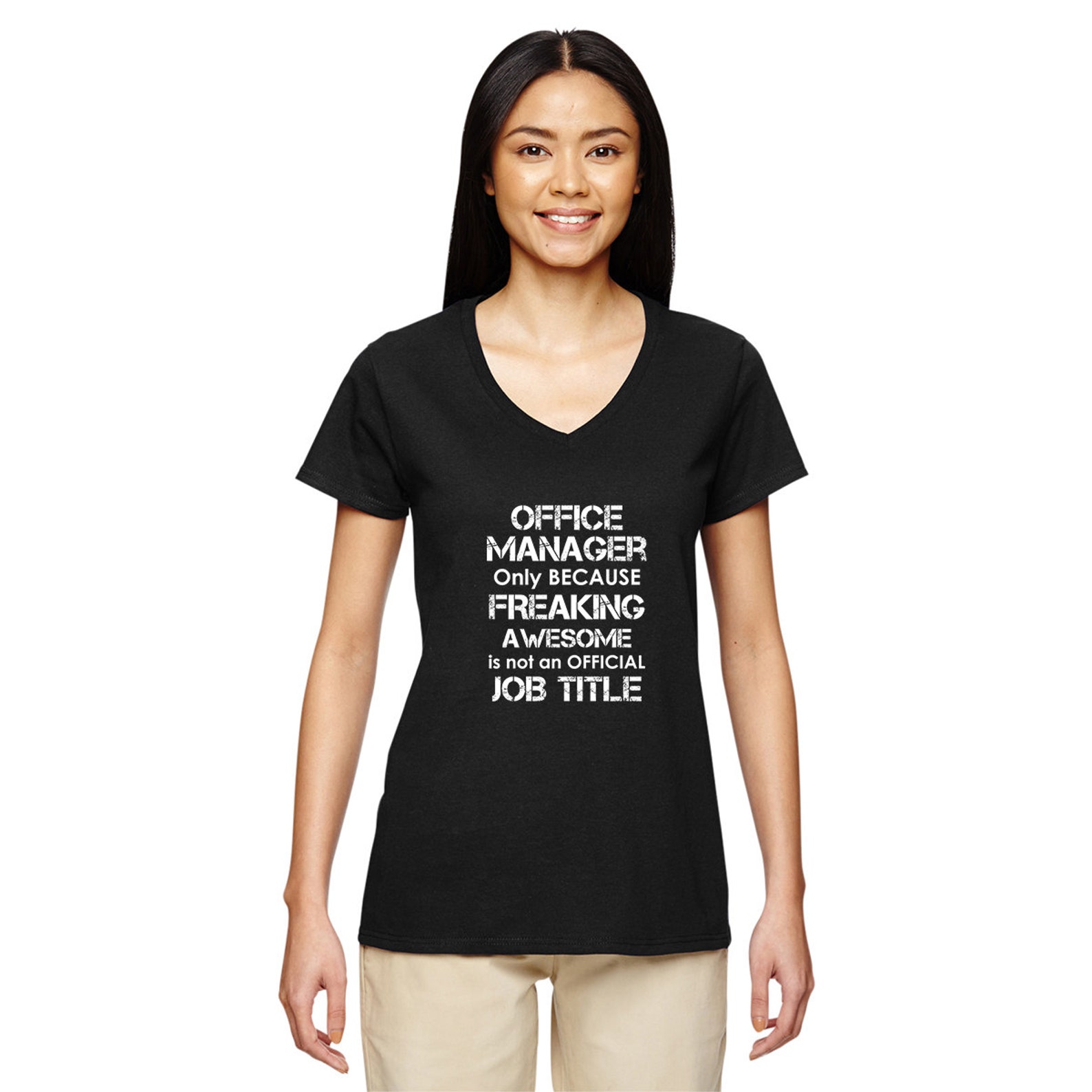 Office Manager Womens V-neck T-shirt. Office Manager Gift - Etsy