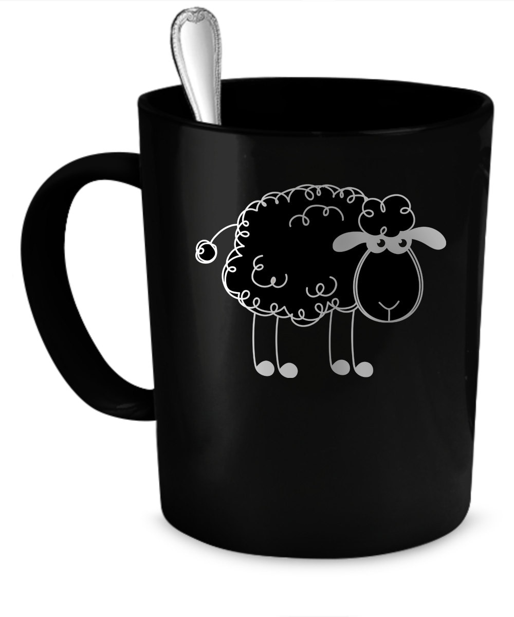 Sheep Gift Black Sheep Cup Sheep Mug Black Coffee Mug | Etsy
