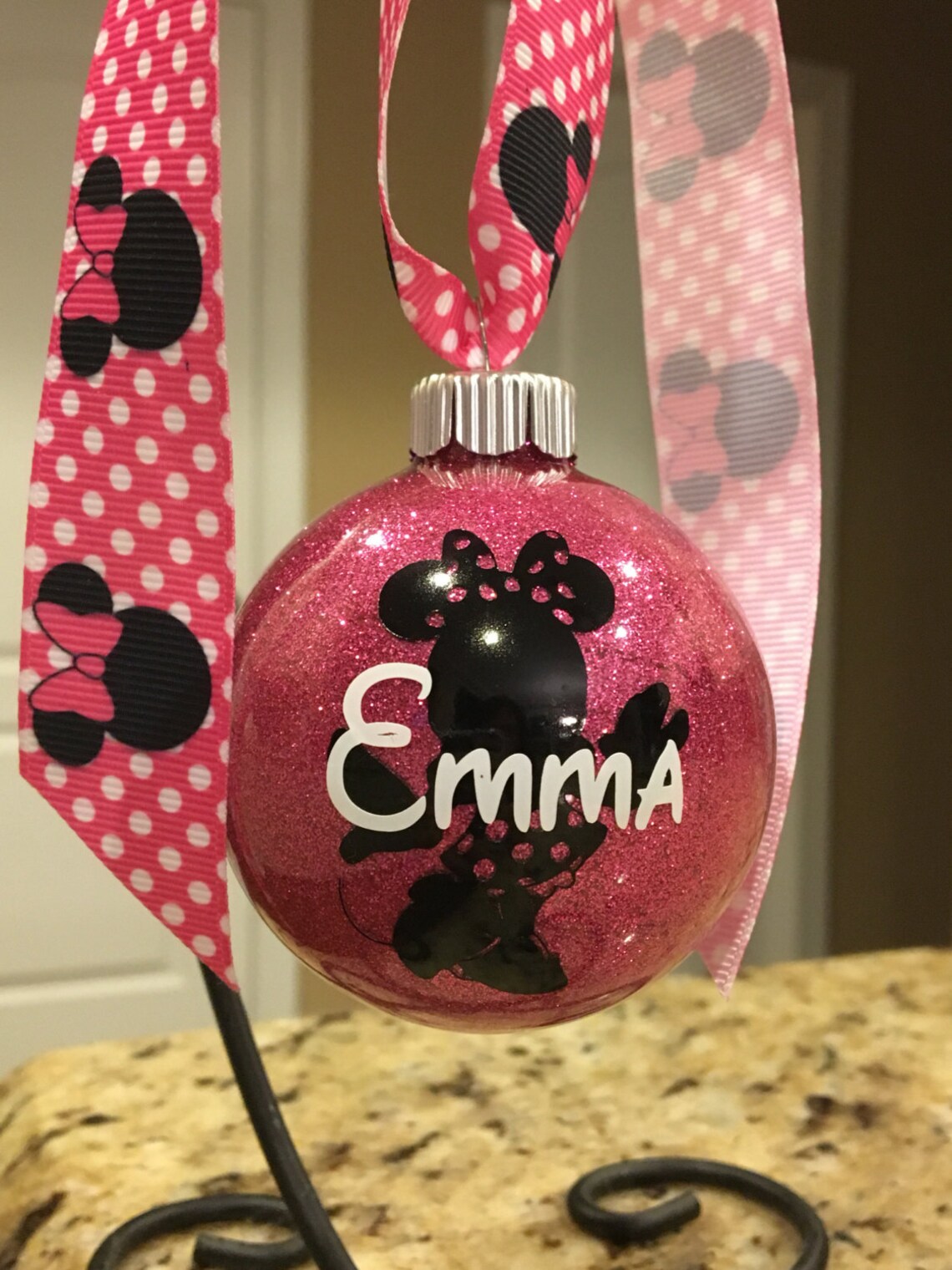 Minnie Mouse Ornament With Personalization - Etsy