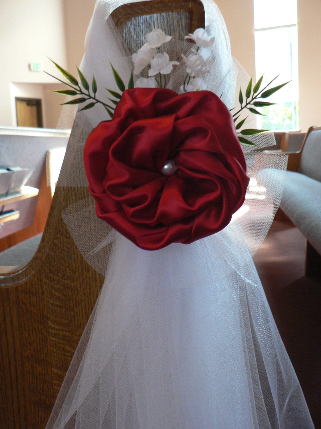 Red Pew Bows Chair Bows Wedding Bows Pew Church Aisle Decorations - Etsy