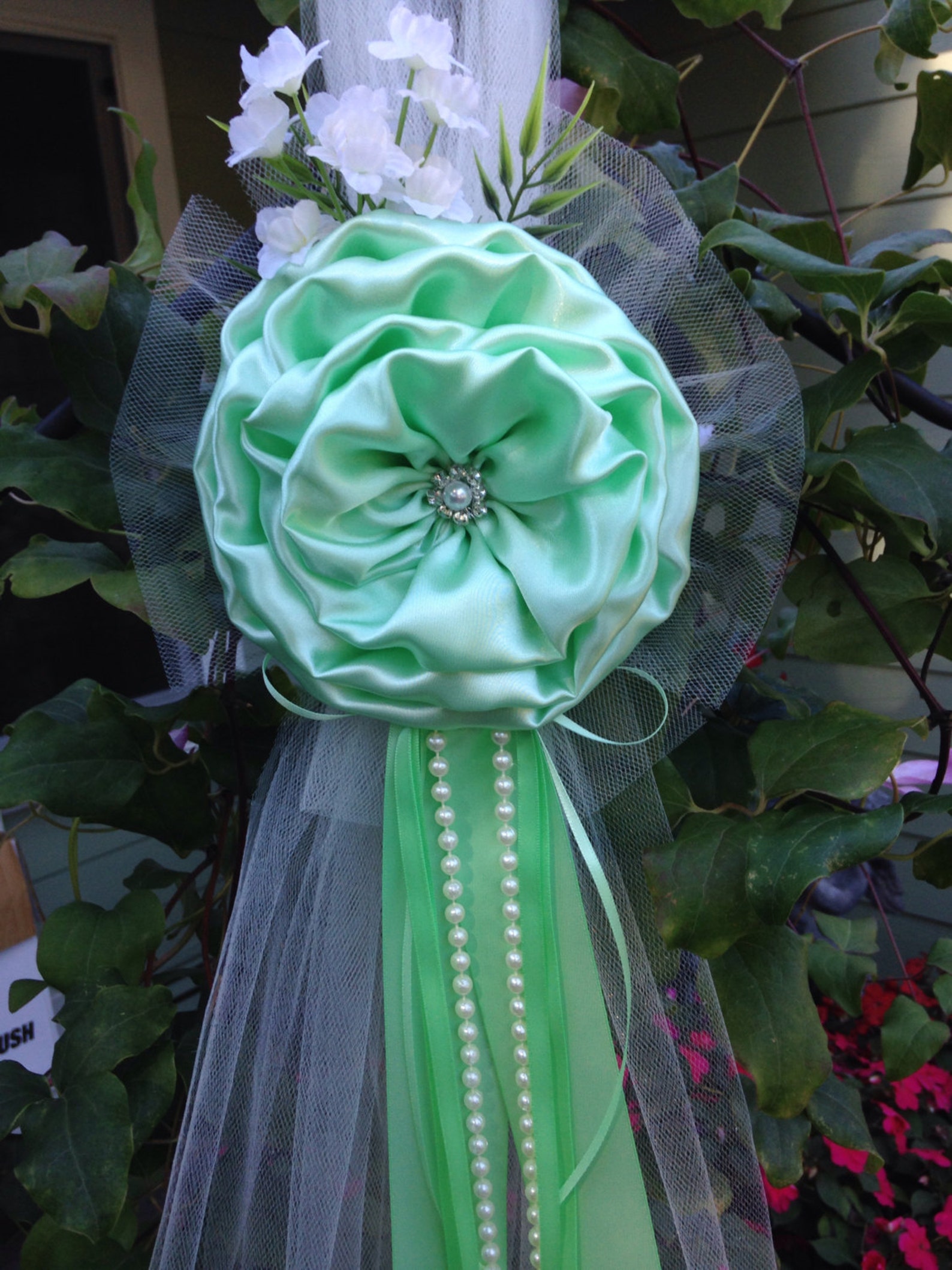 SET OF 6 Mint Green Pew Bows Chair Bows Wedding Bows Pew Church Aisle ...