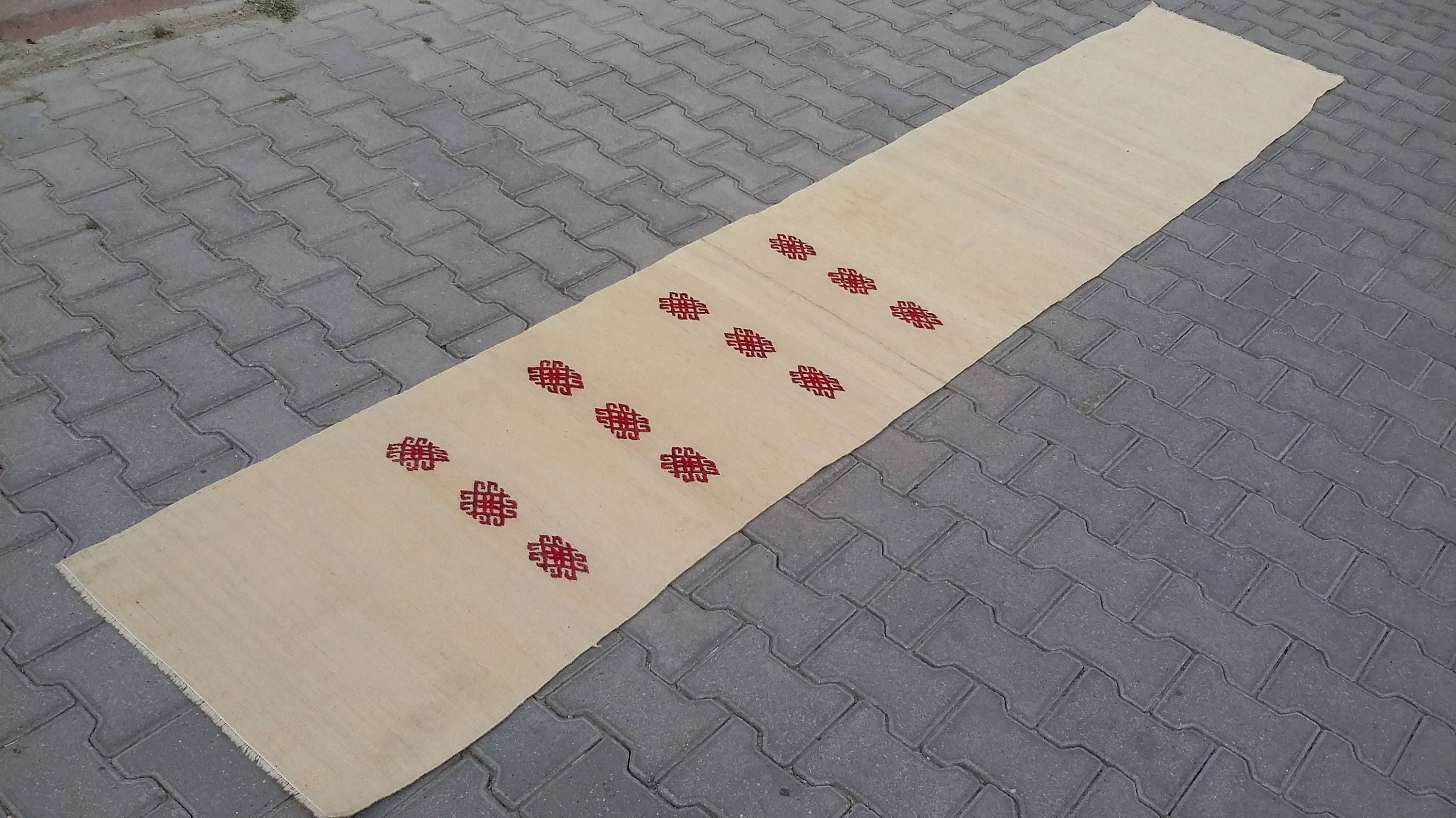 SIMPLE MINIMALIST TURKISH Tribal Kilim Rug Runner-vintage Turkish ...