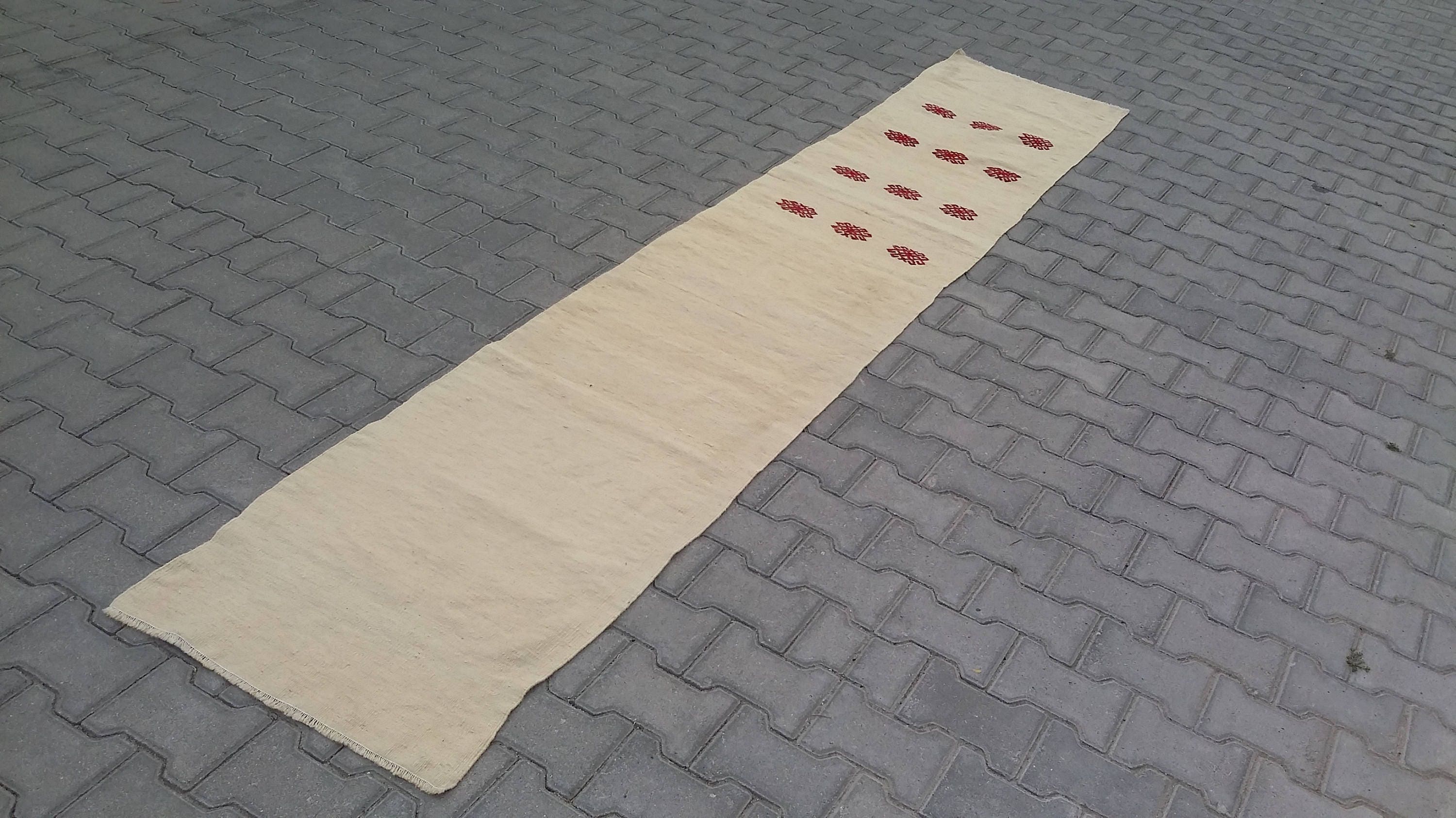 SIMPLE MINIMALIST TURKISH Tribal Kilim Rug Runner-vintage Turkish ...