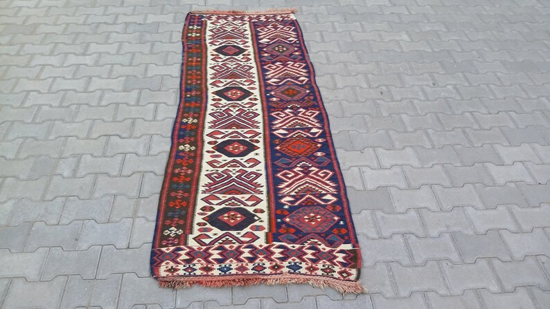 VINTAGE VAN KILIM Rug-van Kelim Runner-vintage Turkish Kilim Rug Runner ...