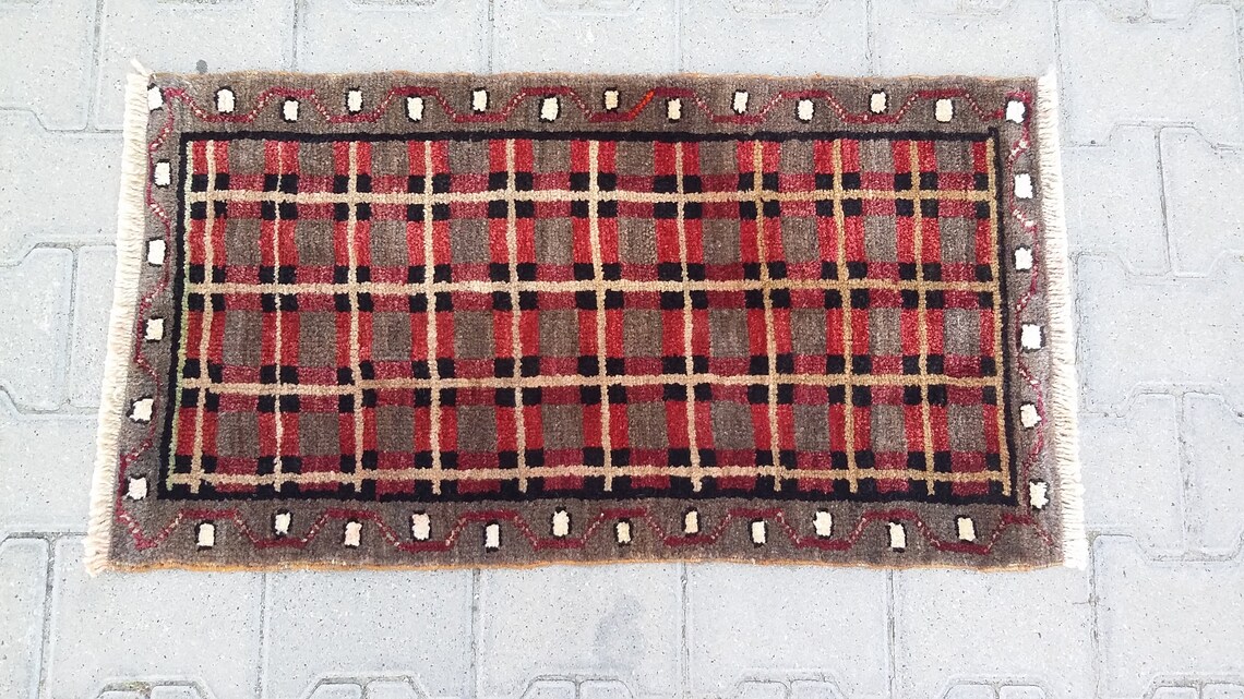 GEOMETRIC CHECKERED DESIGN Small Carpet Rug-tribal Unique Design Rug ...