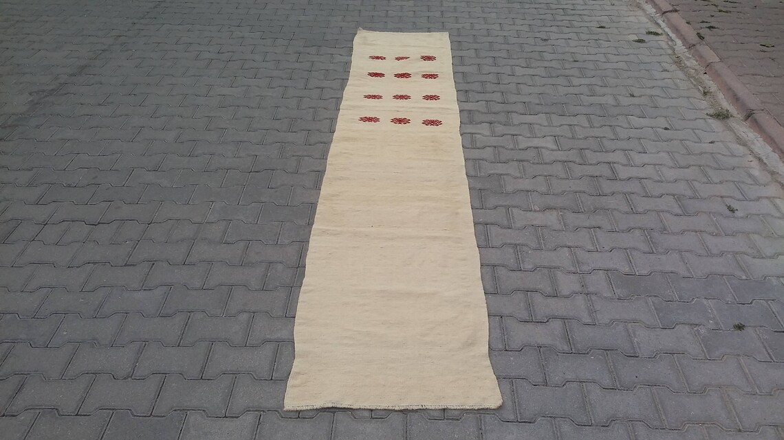 SIMPLE MINIMALIST TURKISH Tribal Kilim Rug Runner-vintage Turkish ...