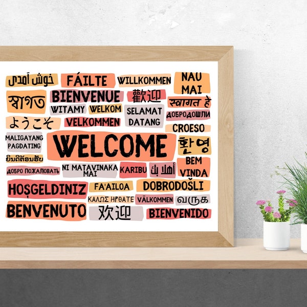 Welcome Languages - Etsy