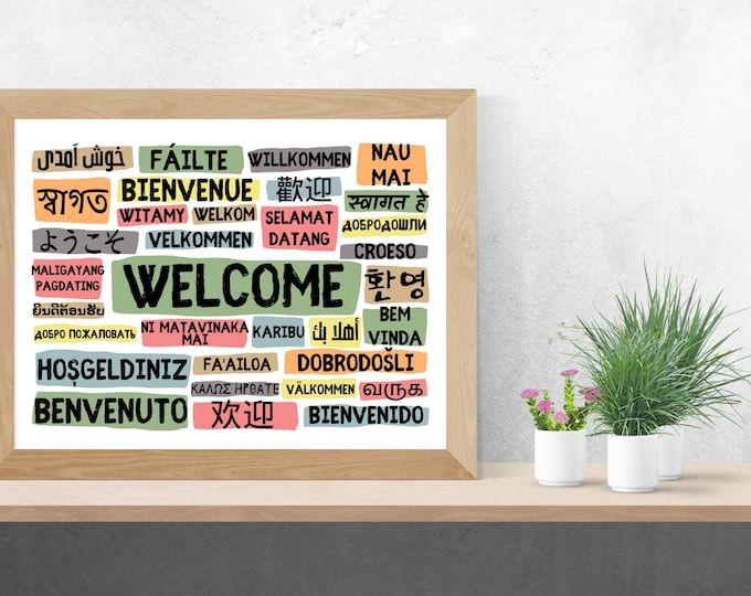 Welcome Sign, Office Wall Art, Classroom Decor, Inclusive Welcome ...