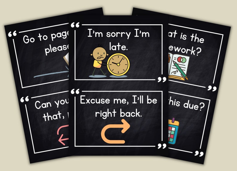 English Expression Cards – Classroom Conversation Starters (digital ...