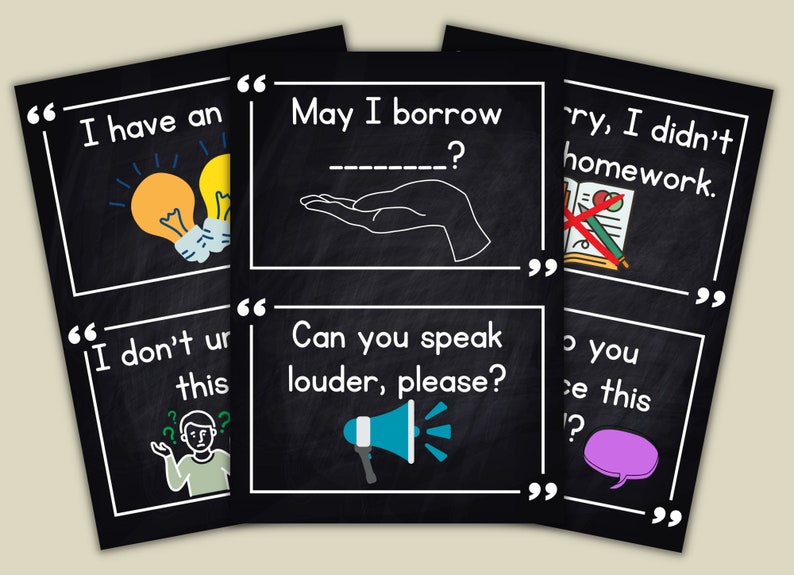 English Expression Cards – Classroom Conversation Starters (digital ...
