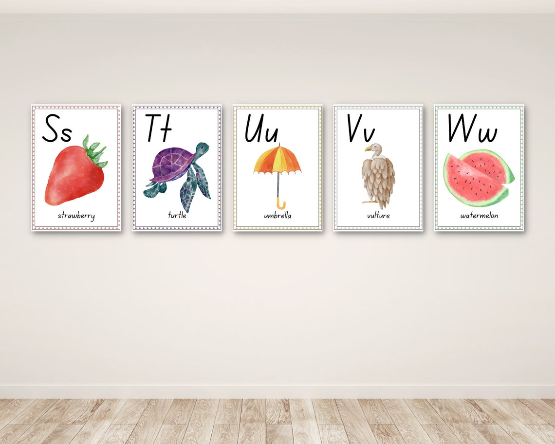 Alphabet Posters ABC Posters Classroom Printable Homeschool - Etsy