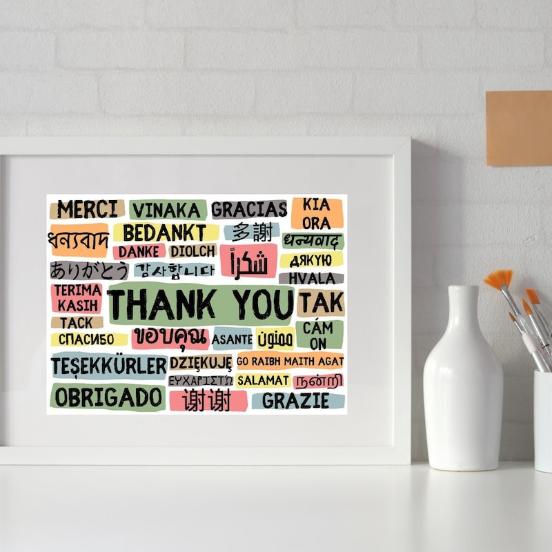 Thank You Poster - Etsy