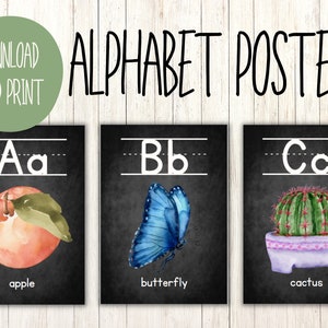 Alphabet Posters, ABC Posters, Classroom Printable, Homeschool ...