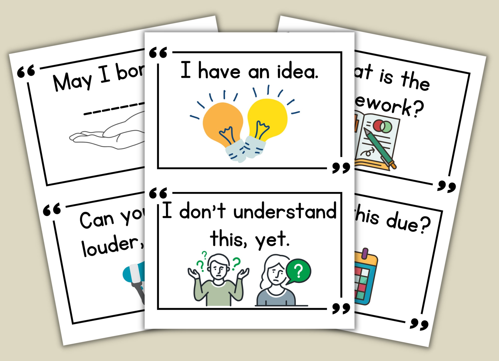 English Expression Cards – Classroom Conversation Starters (digital ...