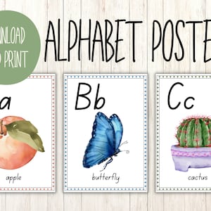Alphabet Posters, ABC Posters, Classroom Printable, Homeschool ...