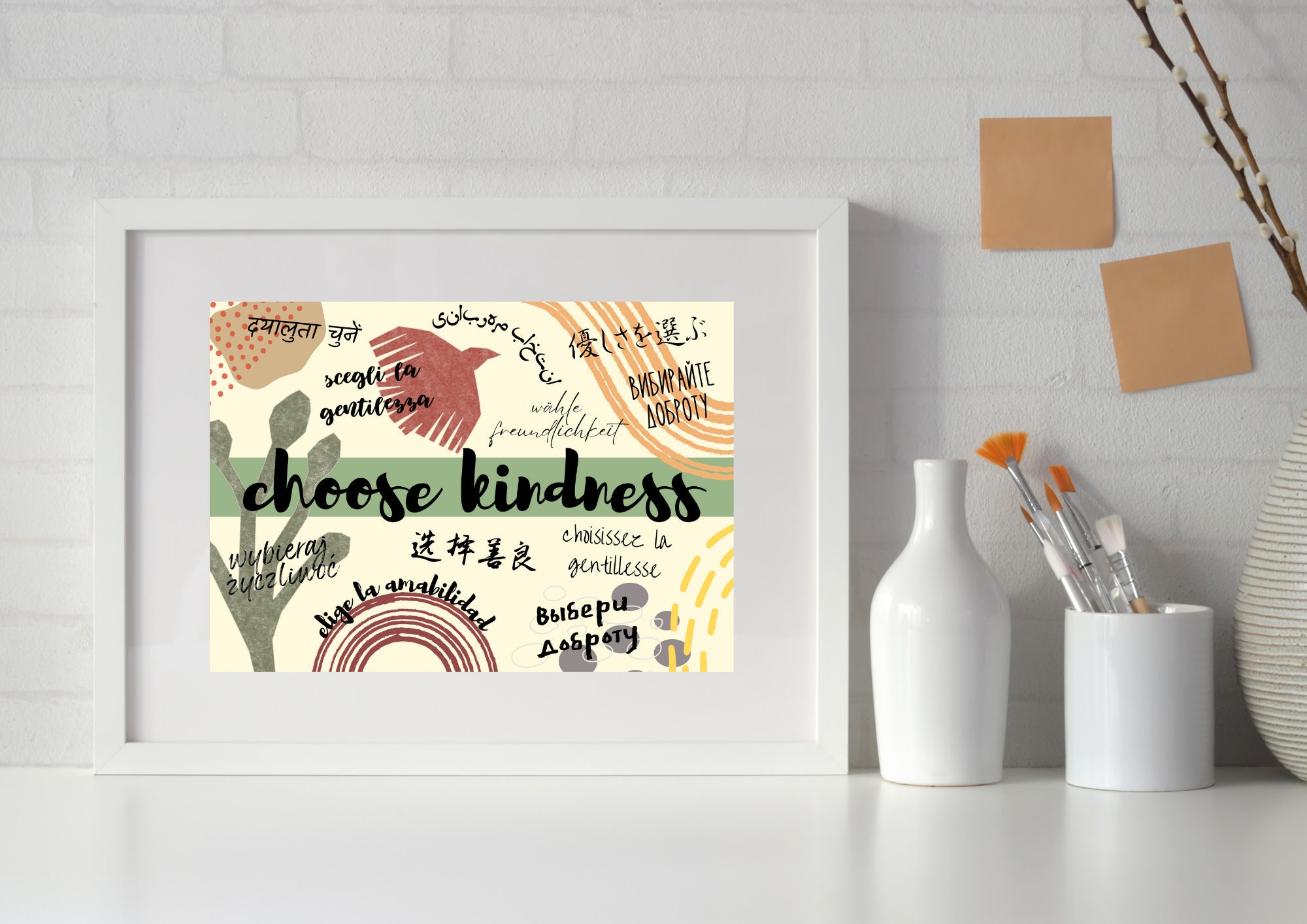 Choose Kindness Poster in Different Languages - Landscape Printable ...