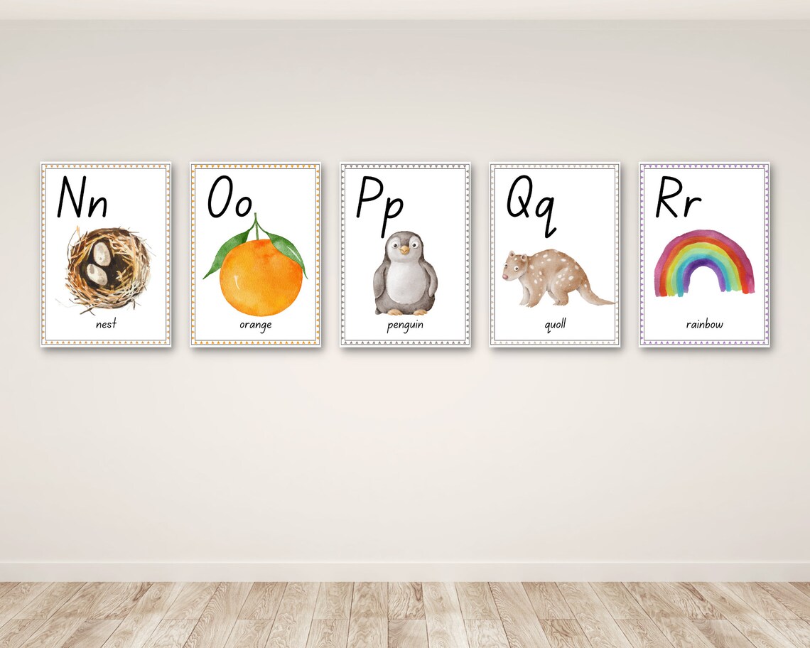 Alphabet Posters ABC Posters Classroom Printable Homeschool - Etsy