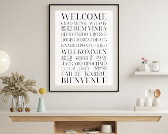 Welcome Poster in Different Languages - Etsy