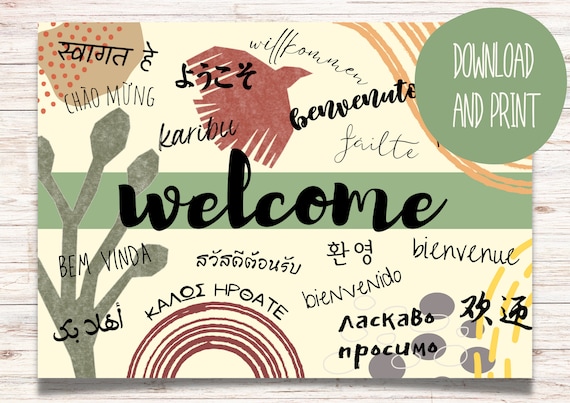Welcome In Different Languages Printable