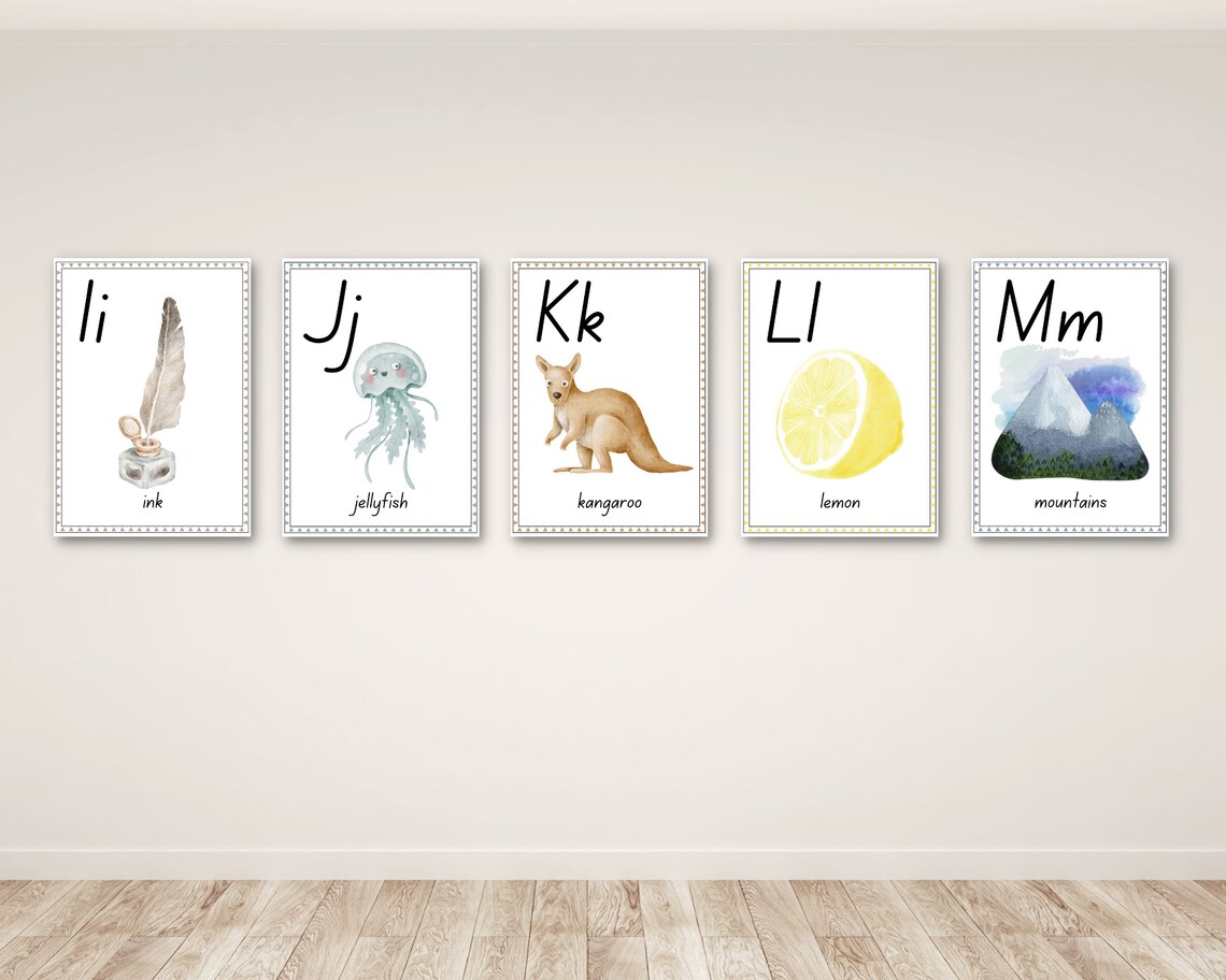 Alphabet Posters ABC Posters Classroom Printable Homeschool - Etsy