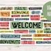 Welcome Poster in Different Languages - Landscape Cool Colours - Instant Digital Download ...