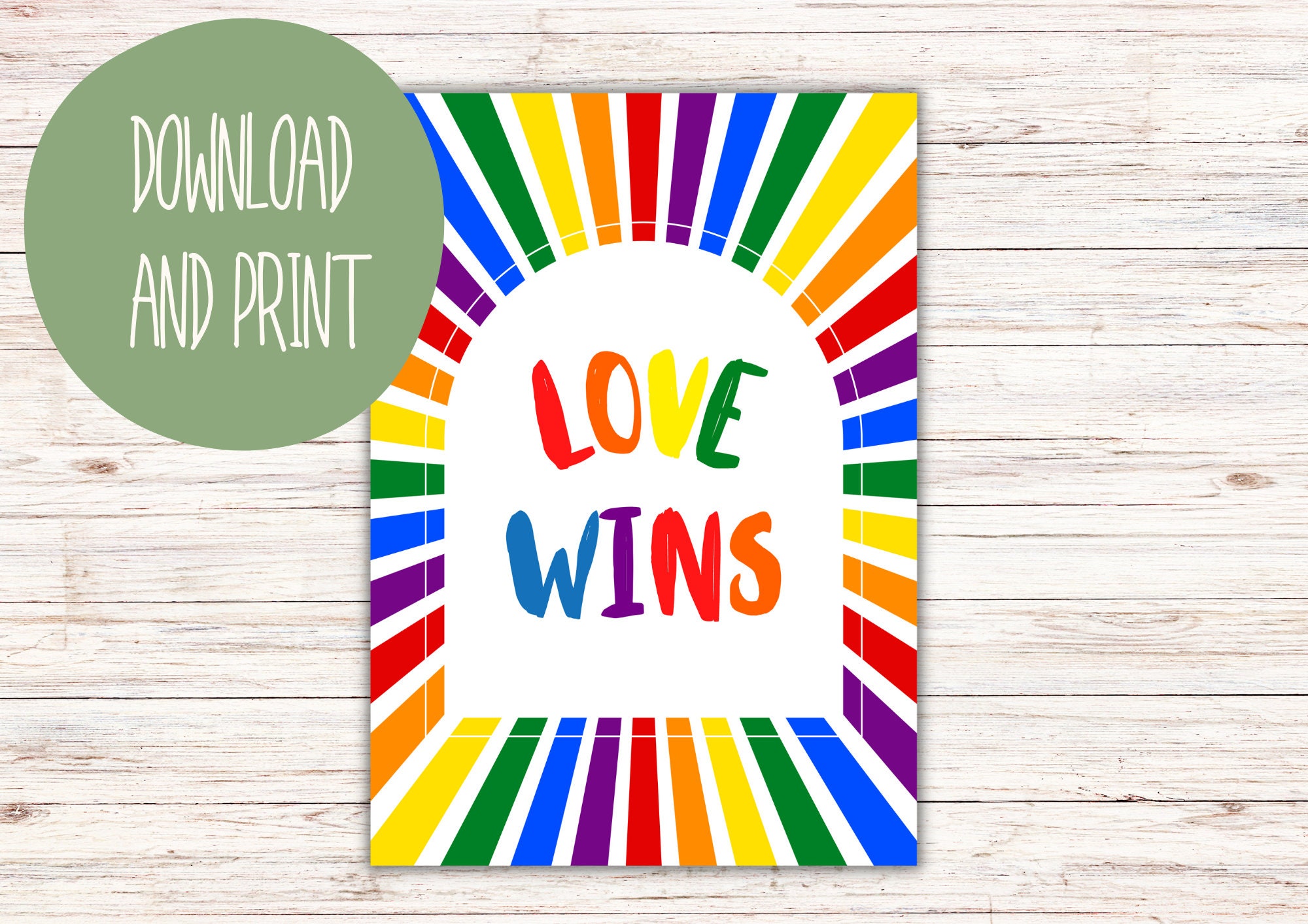 Set of 3 Inclusivity Posters, Rainbow Art, LGBTQ Pride, Diversity ...