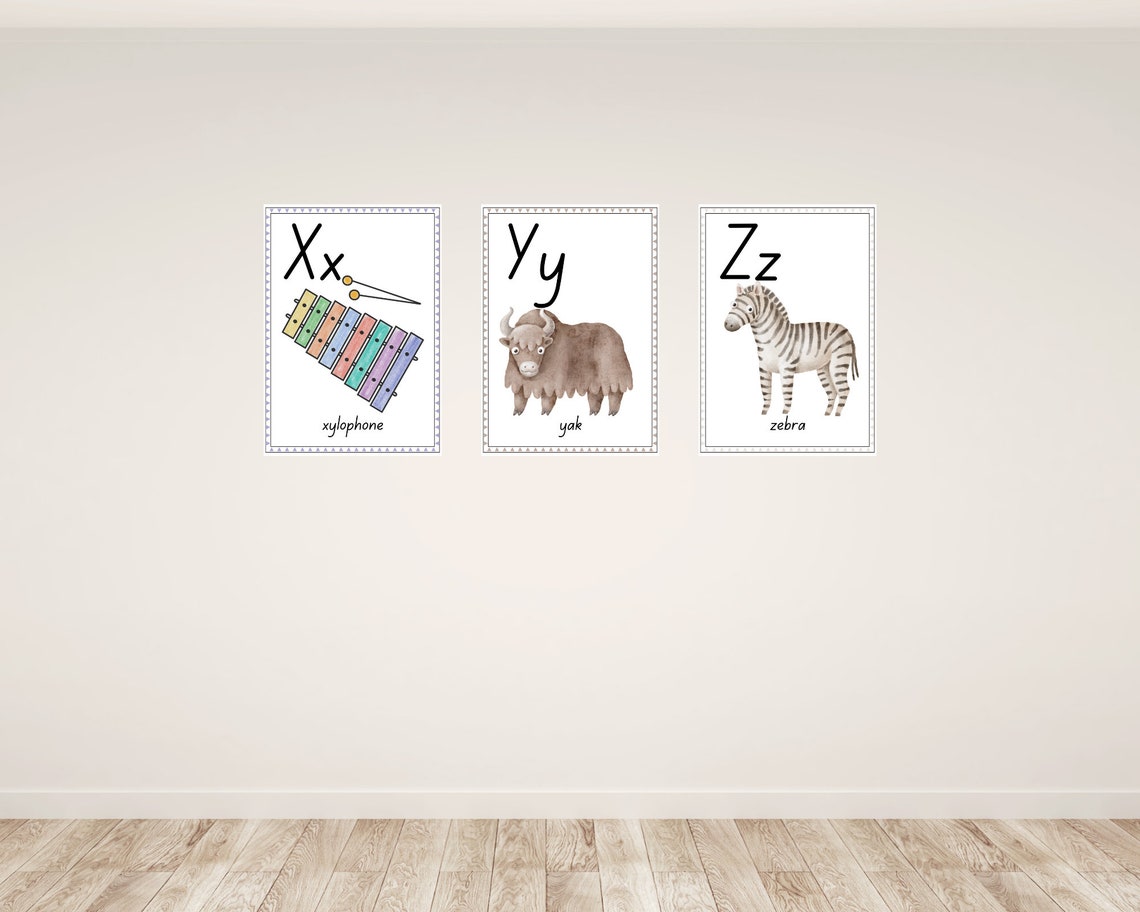 Alphabet Posters ABC Posters Classroom Printable Homeschool - Etsy
