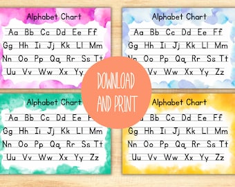 Printable ABC Chart, Tractor, Alphabet Chart, Handwriting Chart ...
