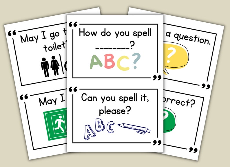 English Expression Cards – Classroom Conversation Starters (digital ...