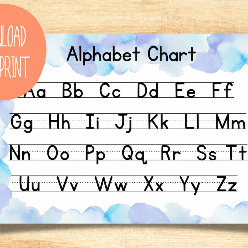 Alphabet School Chart - Etsy